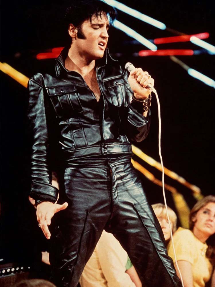 Elvis Presley Black Leather Jacket – Jacket Creator
